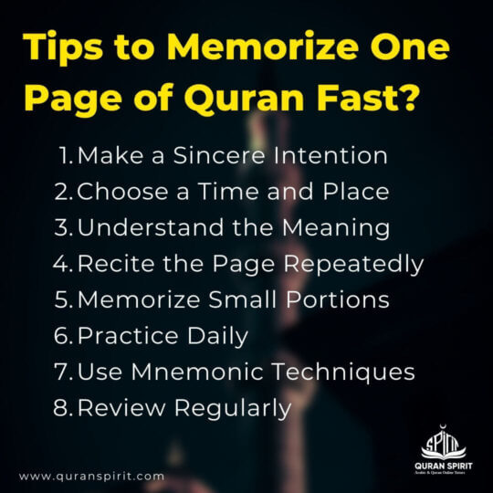 How To Memorize One Page Of Quran Fast Quran Spirit